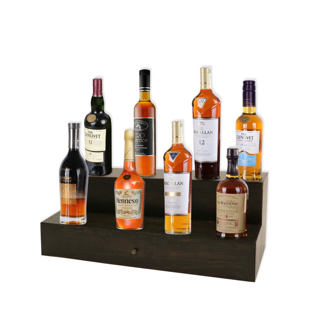 Handmade Liquor Bottle Display With Drawer Liqour Display Bar Organizer ...