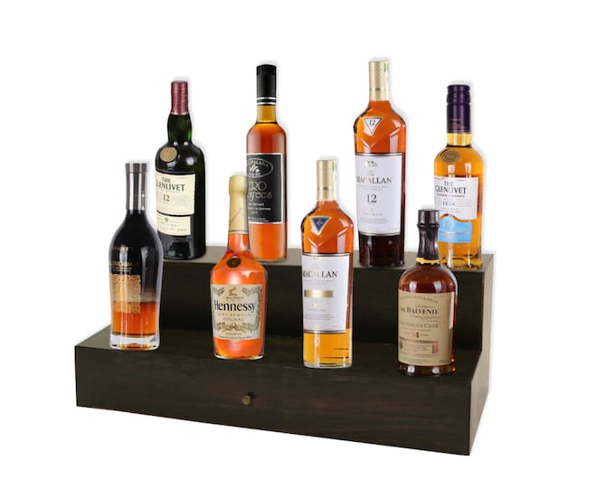 Handmade Liquor Bottle Display With Drawer Liqour Display Bar Organizer ...