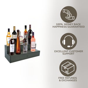 Handmade Liquor Bottle Display With Drawer Liqour Display Bar Organizer ...