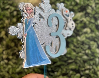 Frozen Elsa Cake Topper Set - Etsy