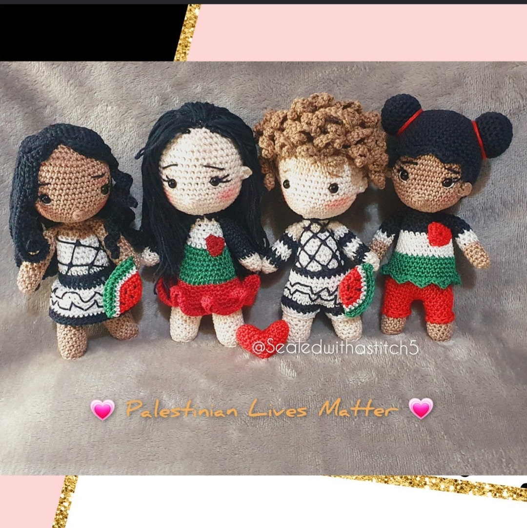 Hand-crocheted Palestine Amigurumi Doll *donations for Gaza* - Etsy