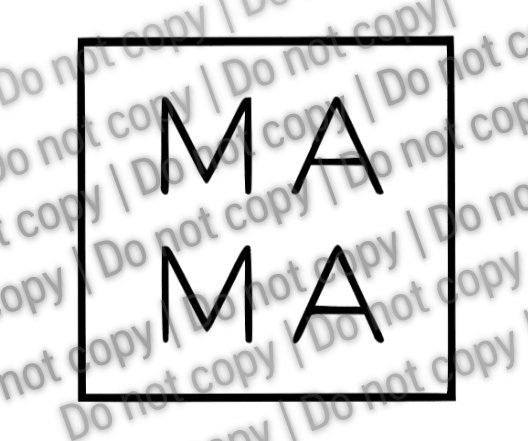Mama Digital file print sticker decal iron on | Etsy