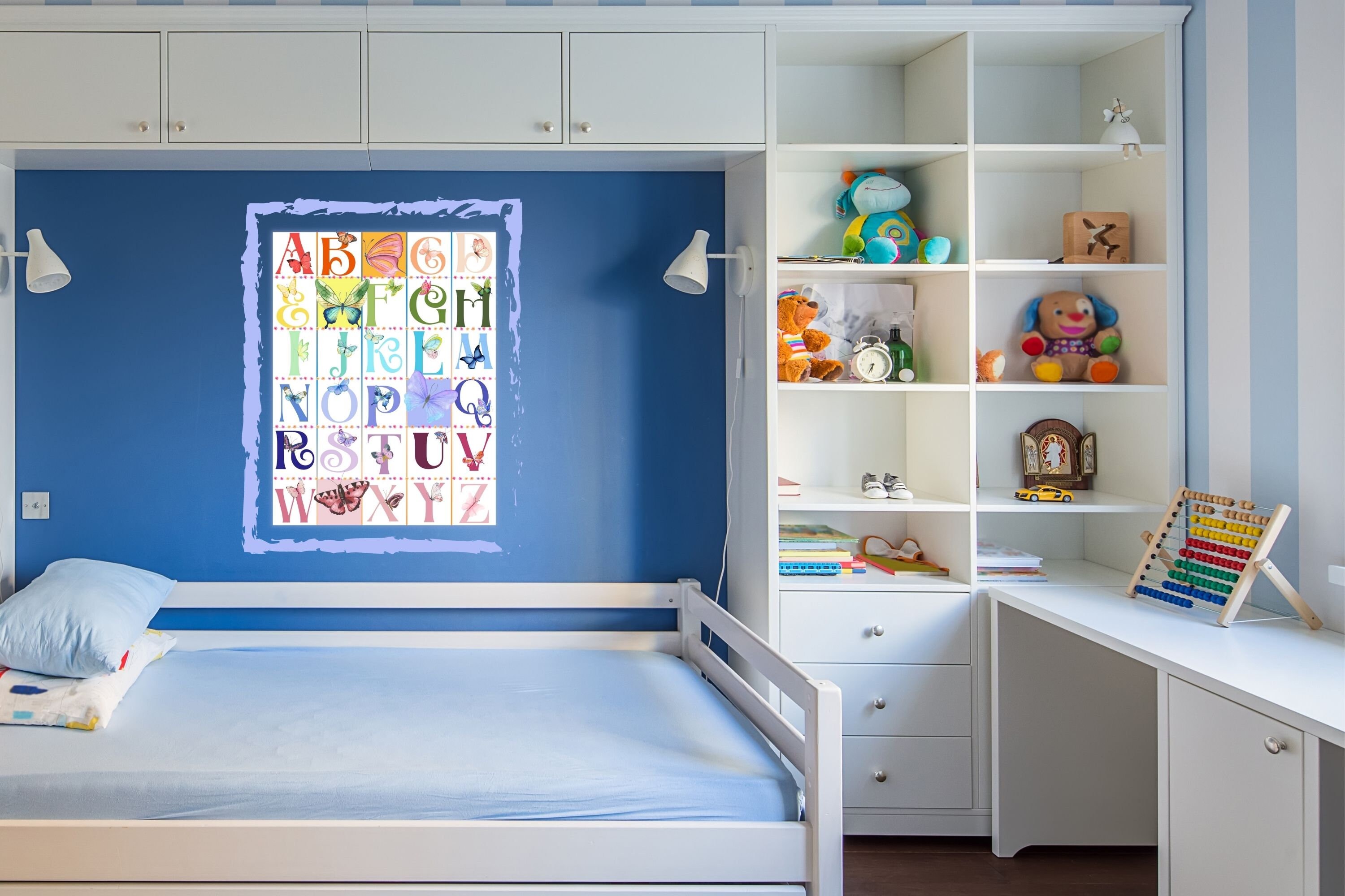 Butterfly Alphabet Poster Butterfly Wall Art Kids Playroom - Etsy