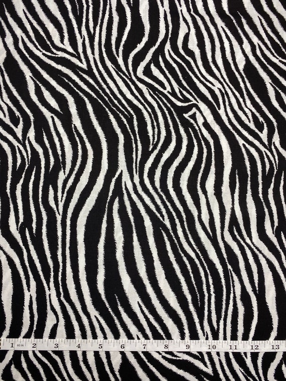 Zebra Print Cotton Fabric | Etsy