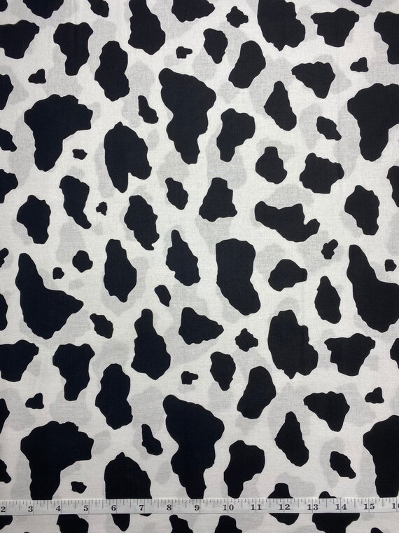 Cow Print Cotton Fabric - Etsy