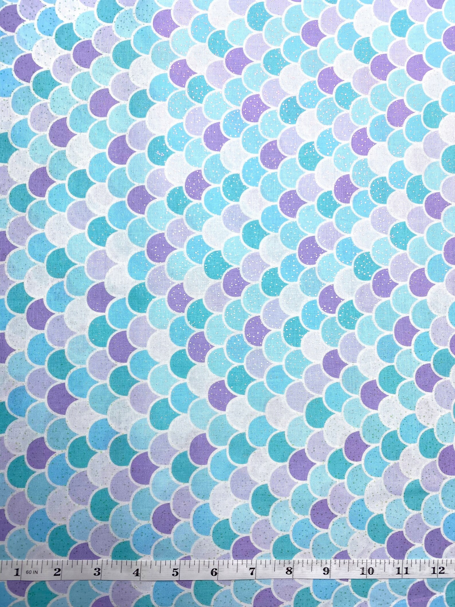 Mermaid Scale Cotton Fabric | Etsy