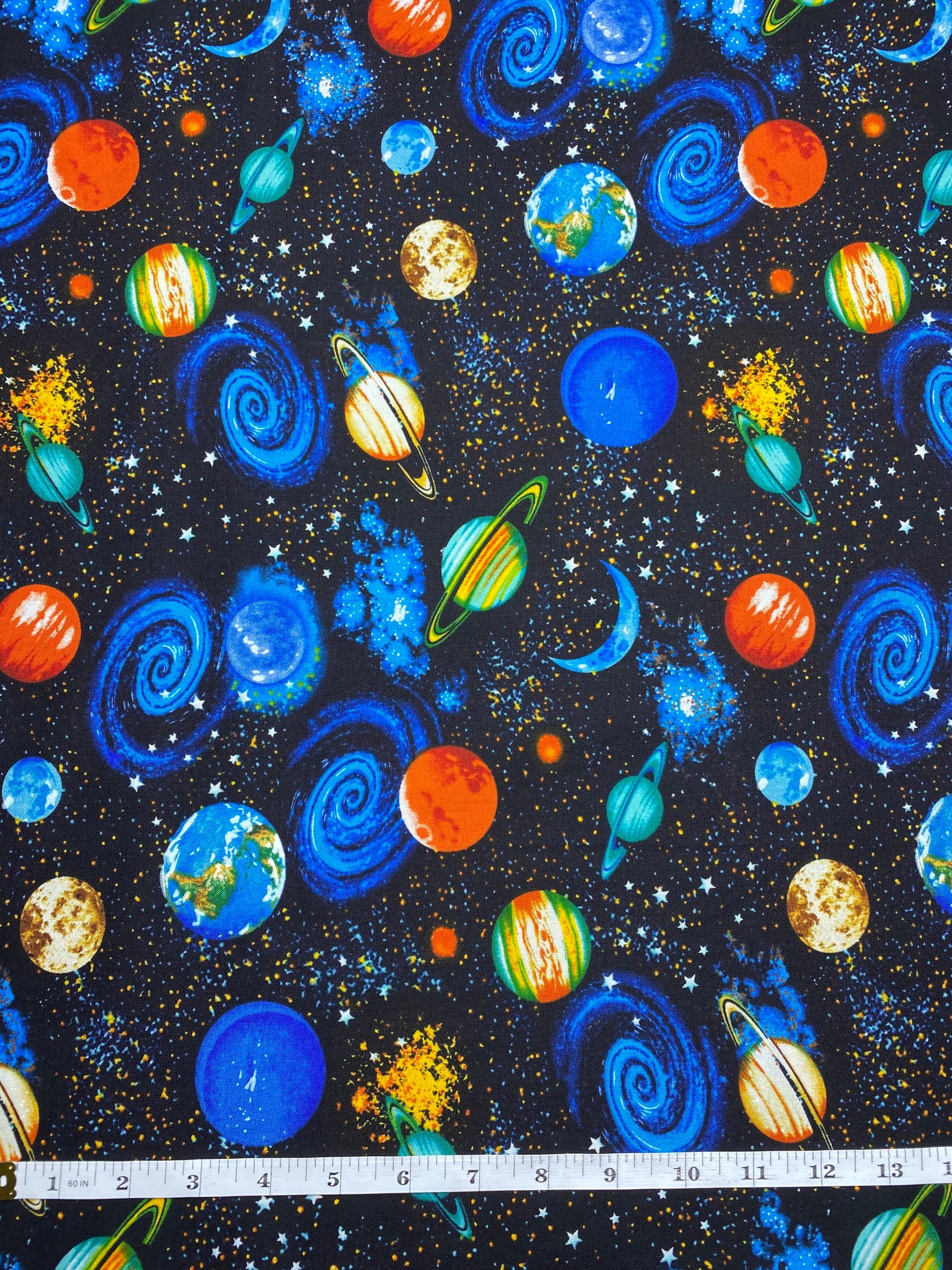 Planets Cotton Fabric - Etsy