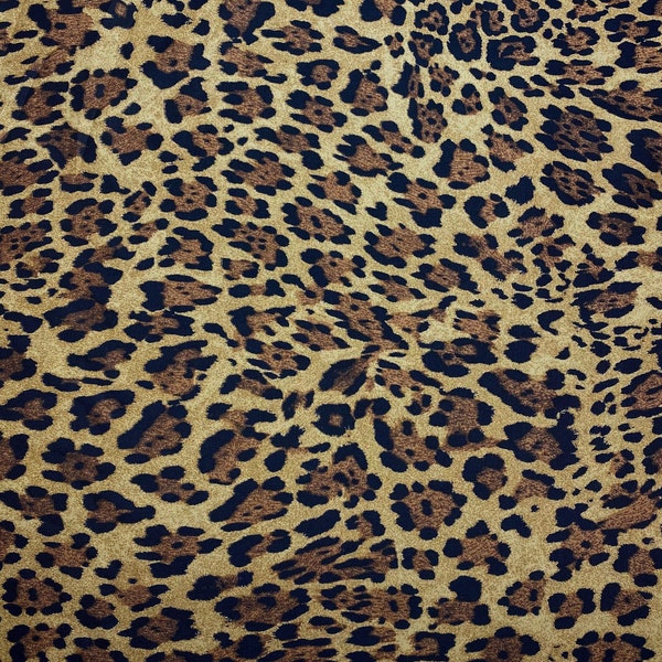 Leopard Print Cotton Fabric - Etsy