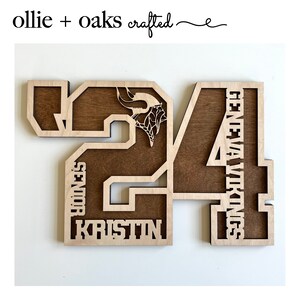 Custom Senior Gift, Custom Graduation Year, Club Wood Cutout, Sports ...