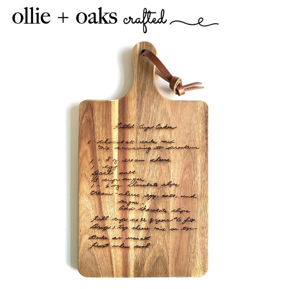 Custom Engraved Handwriting Recipe Board - Etsy