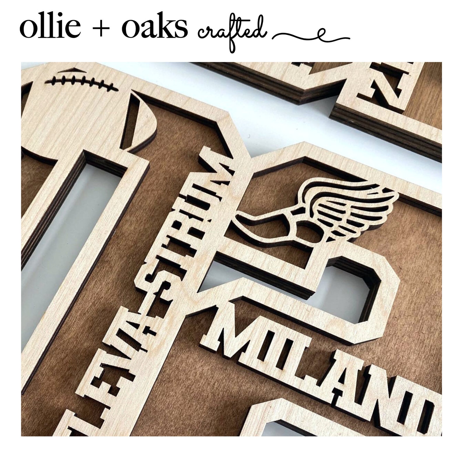 Custom Senior Athlete Number, Sports Number Wood Cutout, Custom Sports ...