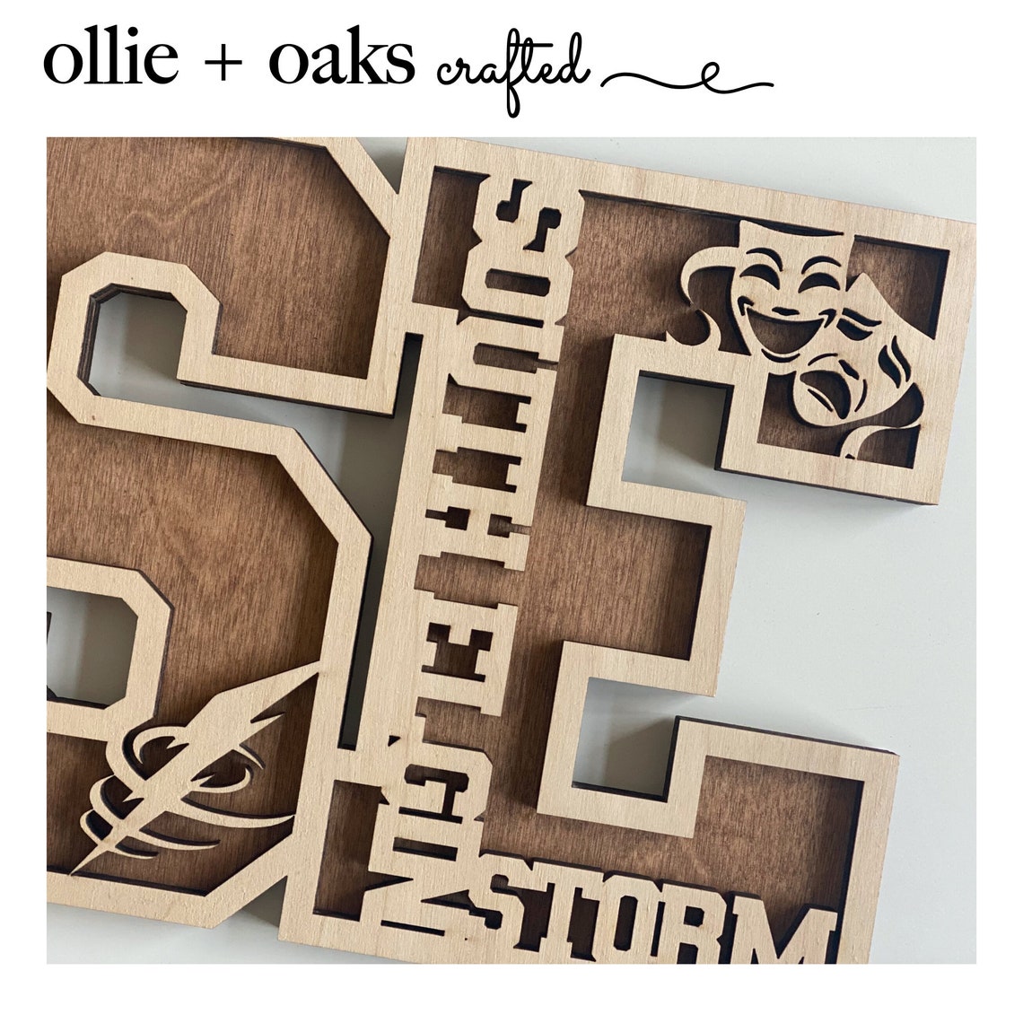 Custom Senior High School Letter Plaque Custom College - Etsy