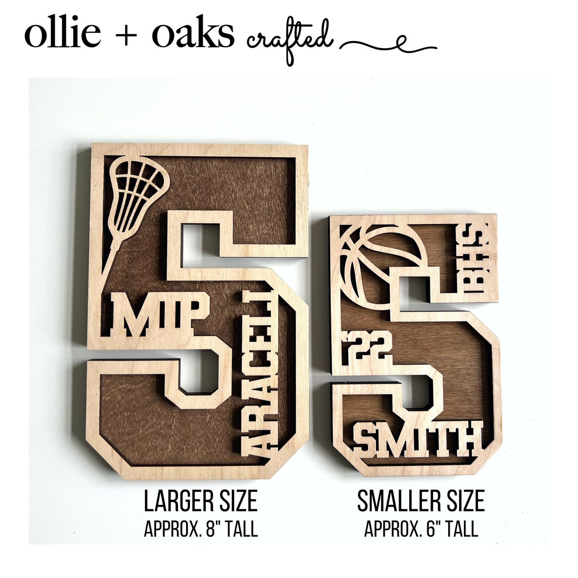 Custom Senior Athlete Number Sports Number Wood Cutout - Etsy