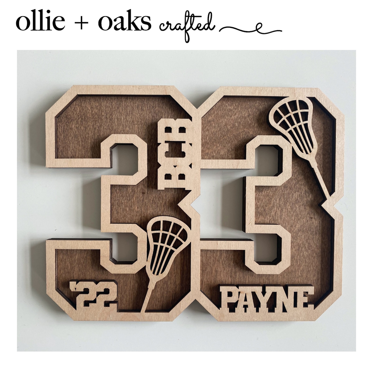 Custom Senior Athlete Number, Sports Number Wood Cutout, Custom Sports ...