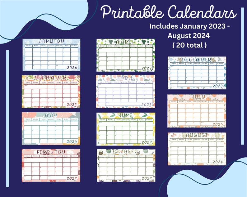 Printable Calendar 2023 -2024, Printable School Calendar, School ...