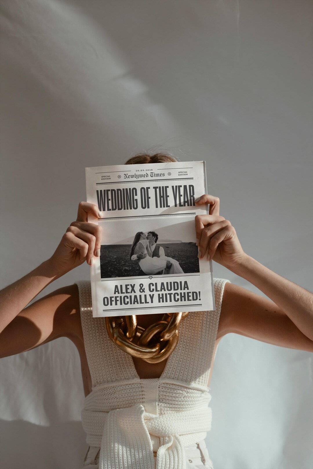 Wedding Newspaper Template With Photo (digital Download) - Etsy