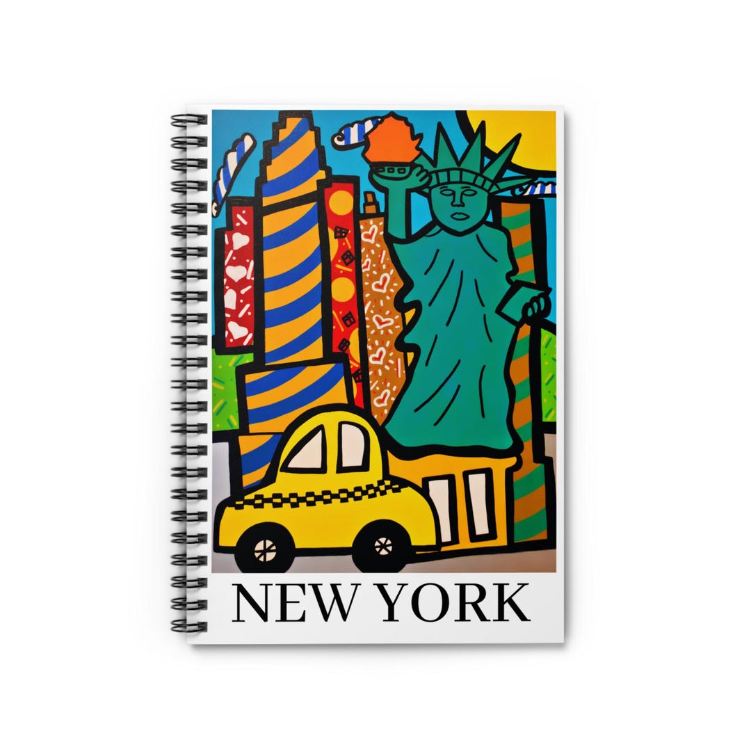 New York Spiral Notebook, Statue of Liberty Spiral Notebook, NYC ...