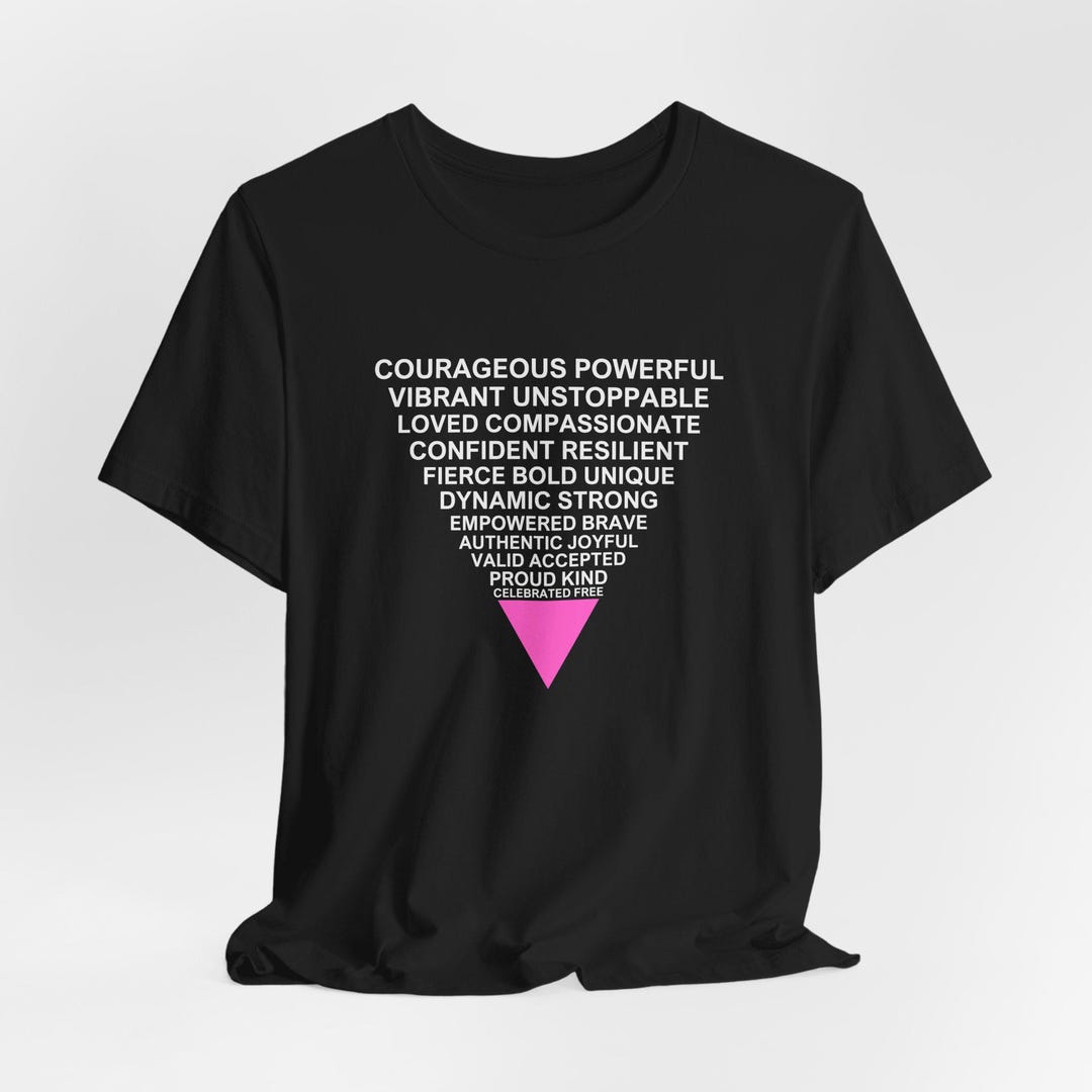LGBTQIA Gay Pink Triangle Quotes Shirt, Pink Triangle Shirt, Gay Pride ...