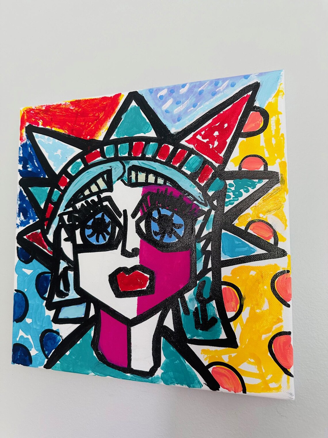 Statue of Liberty Original Painting, Liberty Head Peter Max, Liberty ...