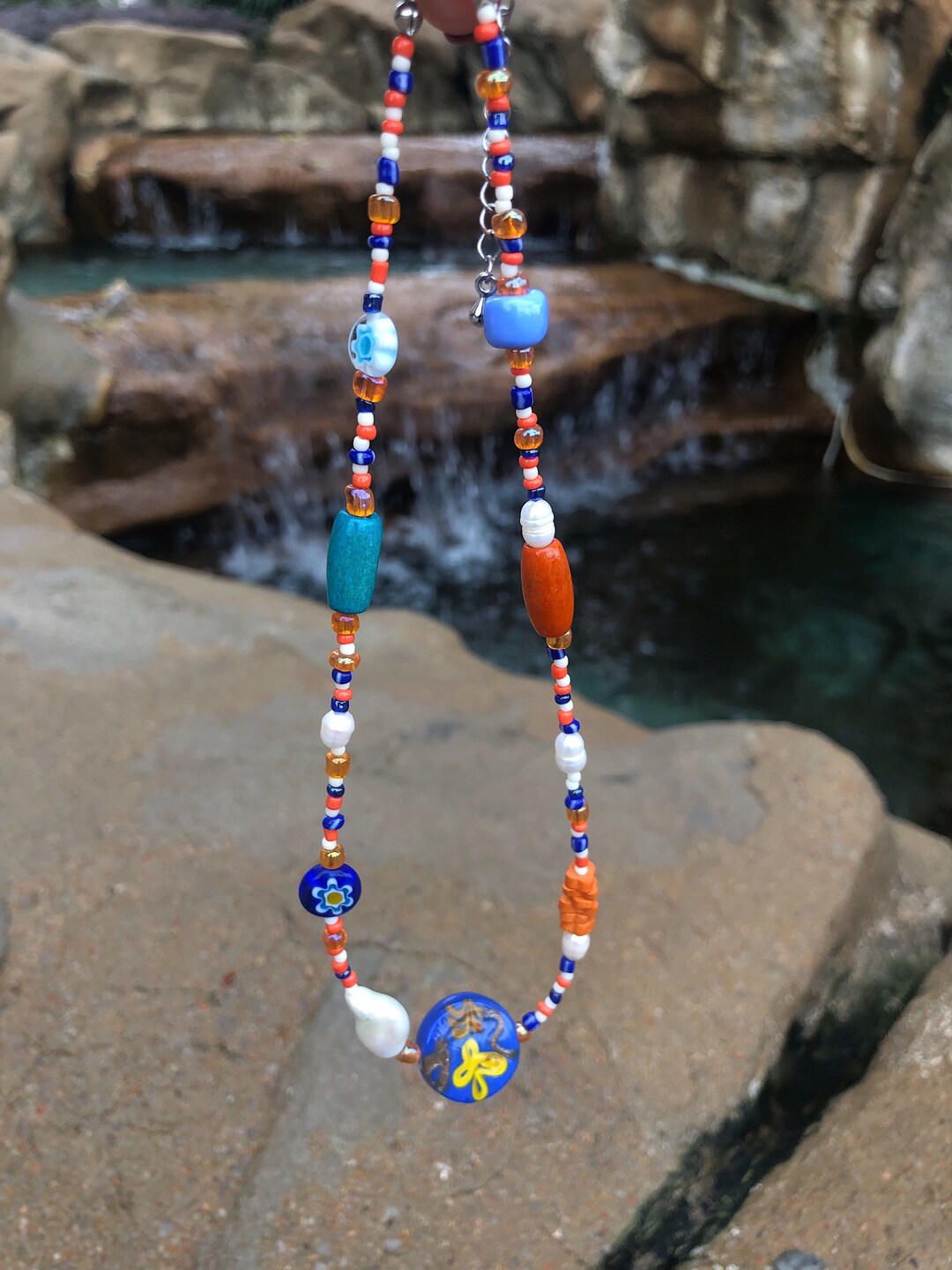 Hula Choker / Necklace Assorted Beads in Primary Colors - Etsy