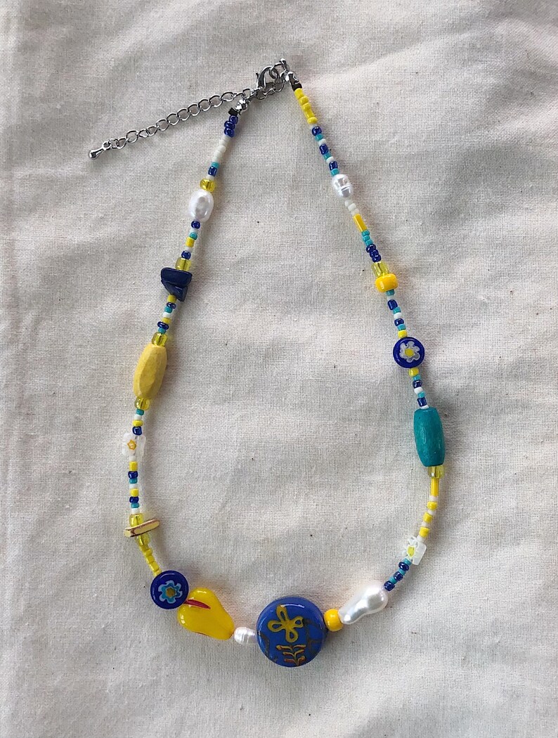 Hula Choker / Necklace Assorted Beads in Primary Colors - Etsy