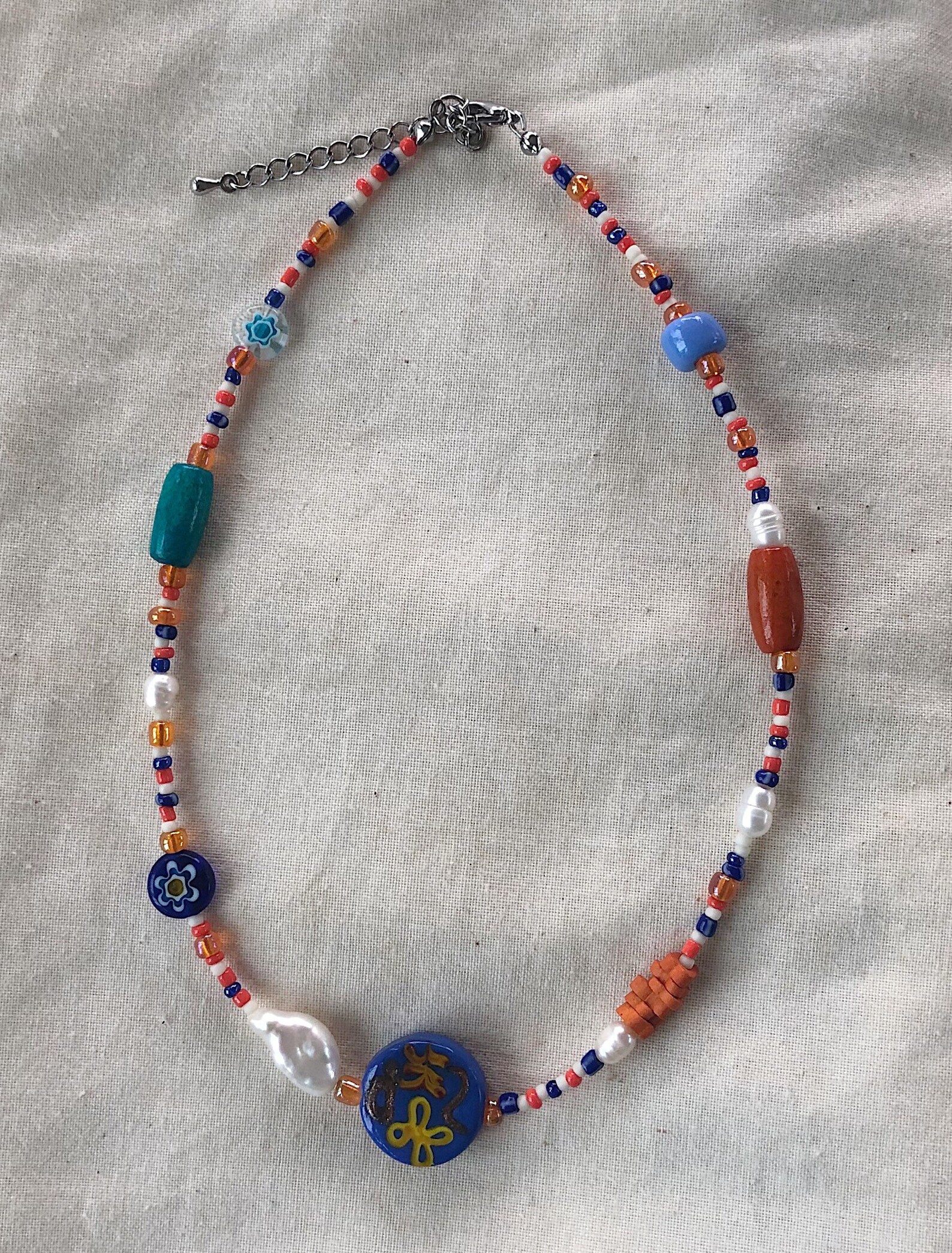 Hula Choker / Necklace Assorted Beads in Primary Colors - Etsy