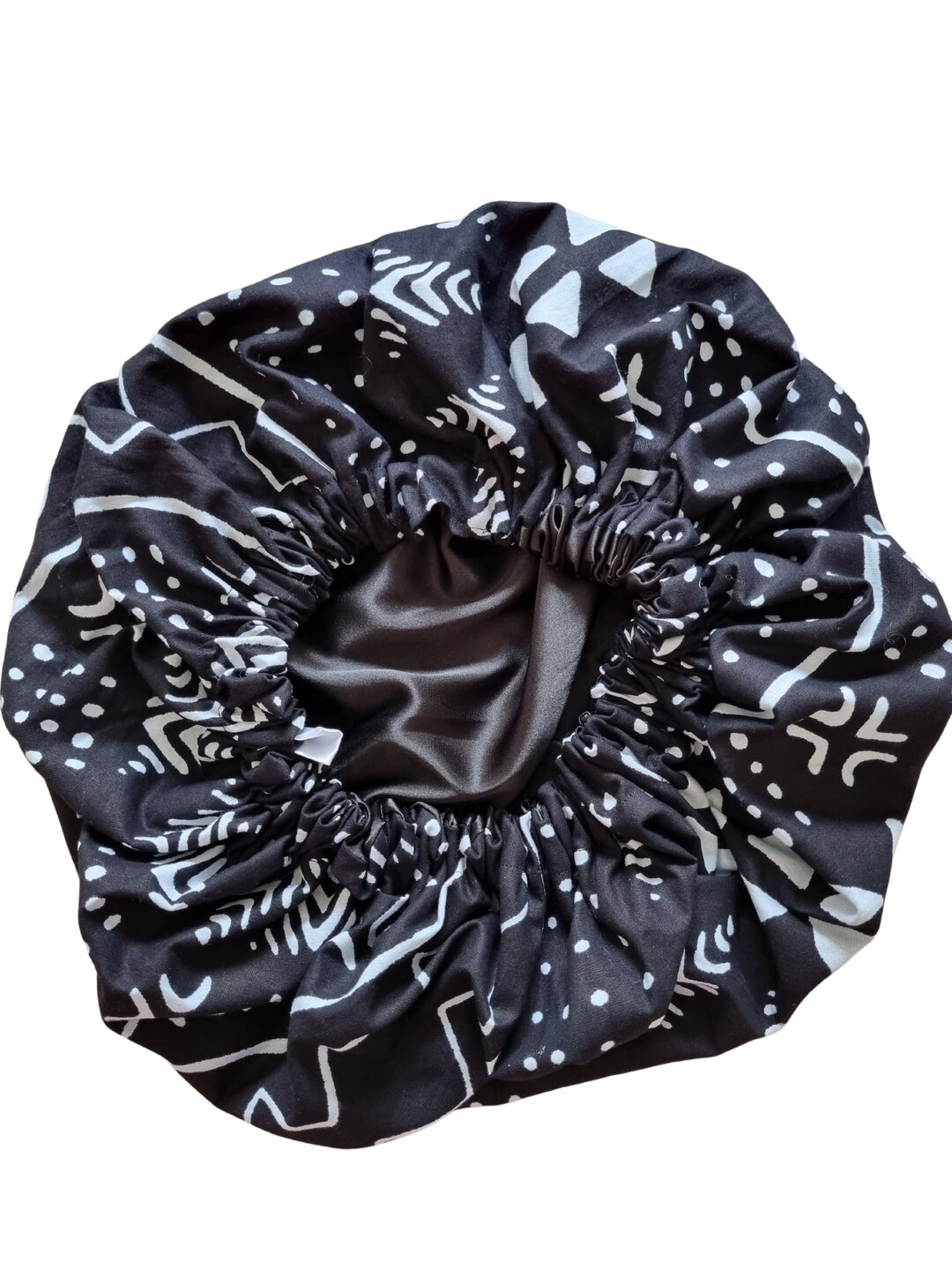 African Print Satin Lined Bonnet and African Print Scrunchie. African ...