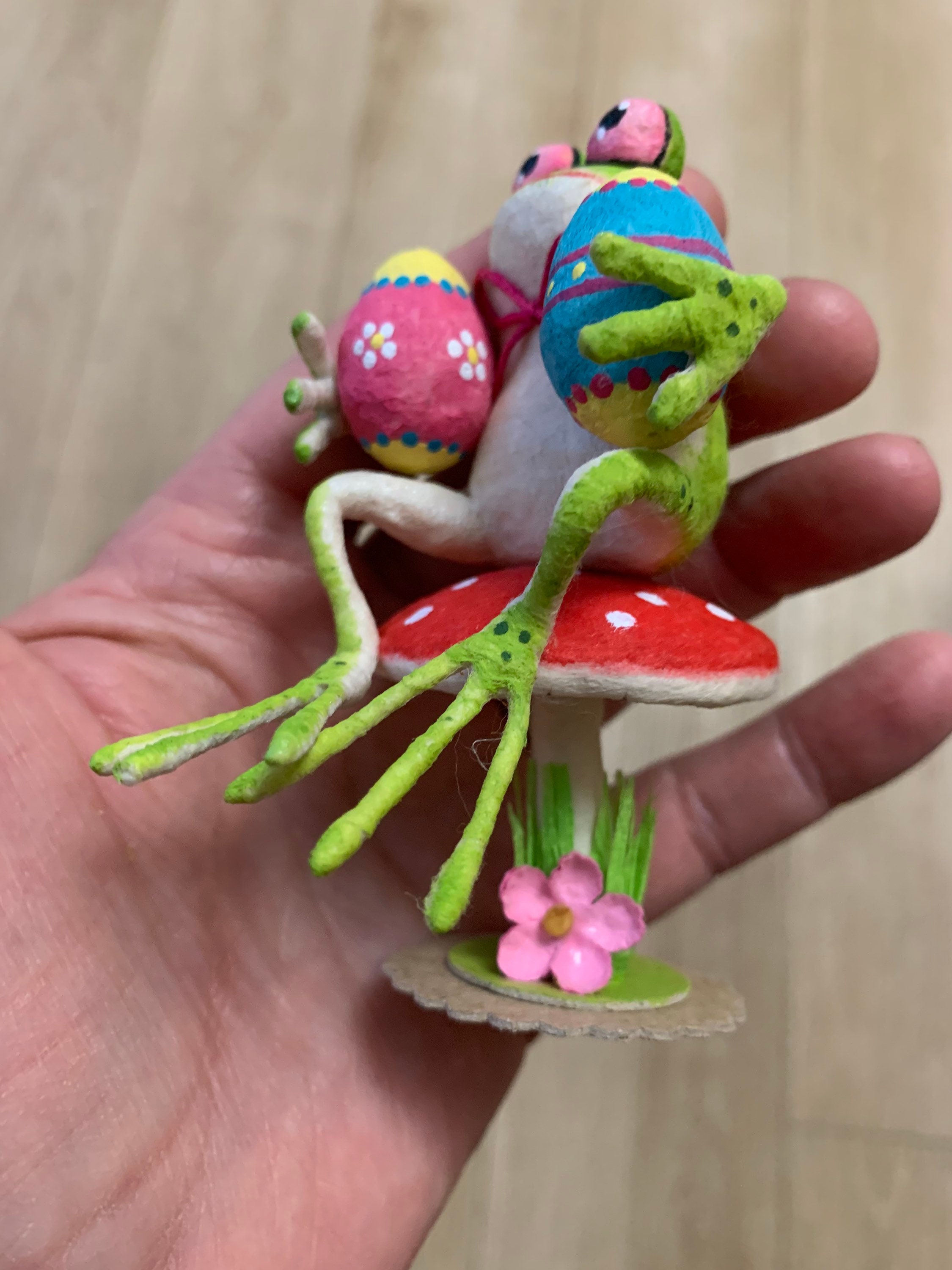 Spun Cotton Easter Frog - Etsy