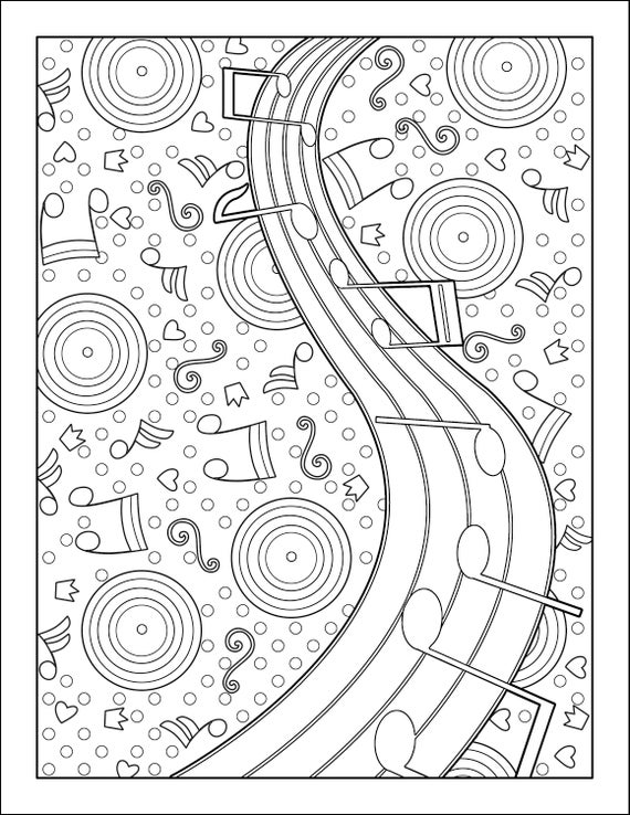 Music Coloring Pages For Teens