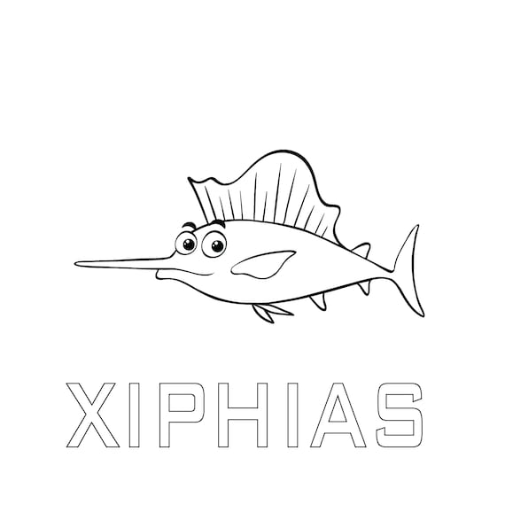 Xiphias Coloring Page