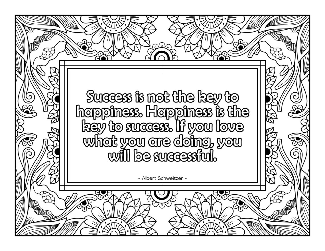 Inspirational Coloring Pages Set2 - Etsy