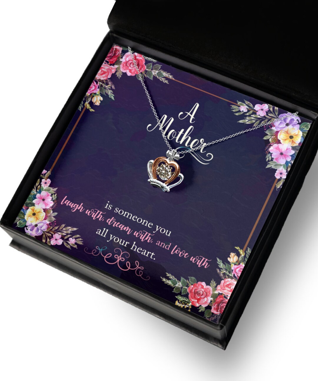 Crown Pendant Necklace, Mom's Gifts, Straighten Your Crown Gifts, Wife ...