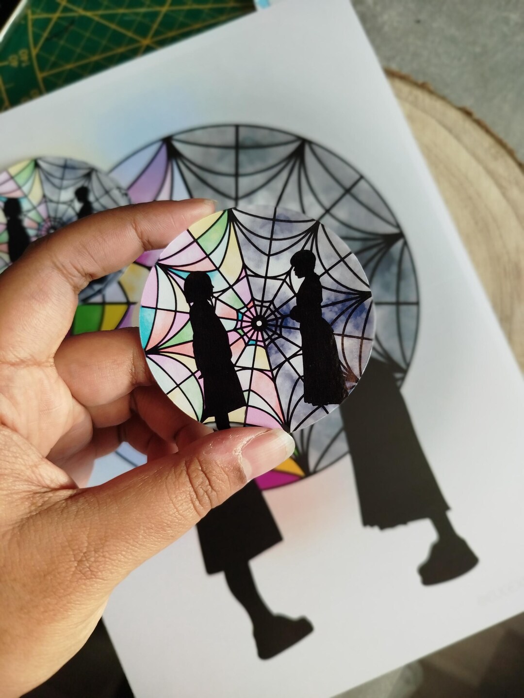 Sticker Wednesday Addams X Enid Sinclair - Etsy