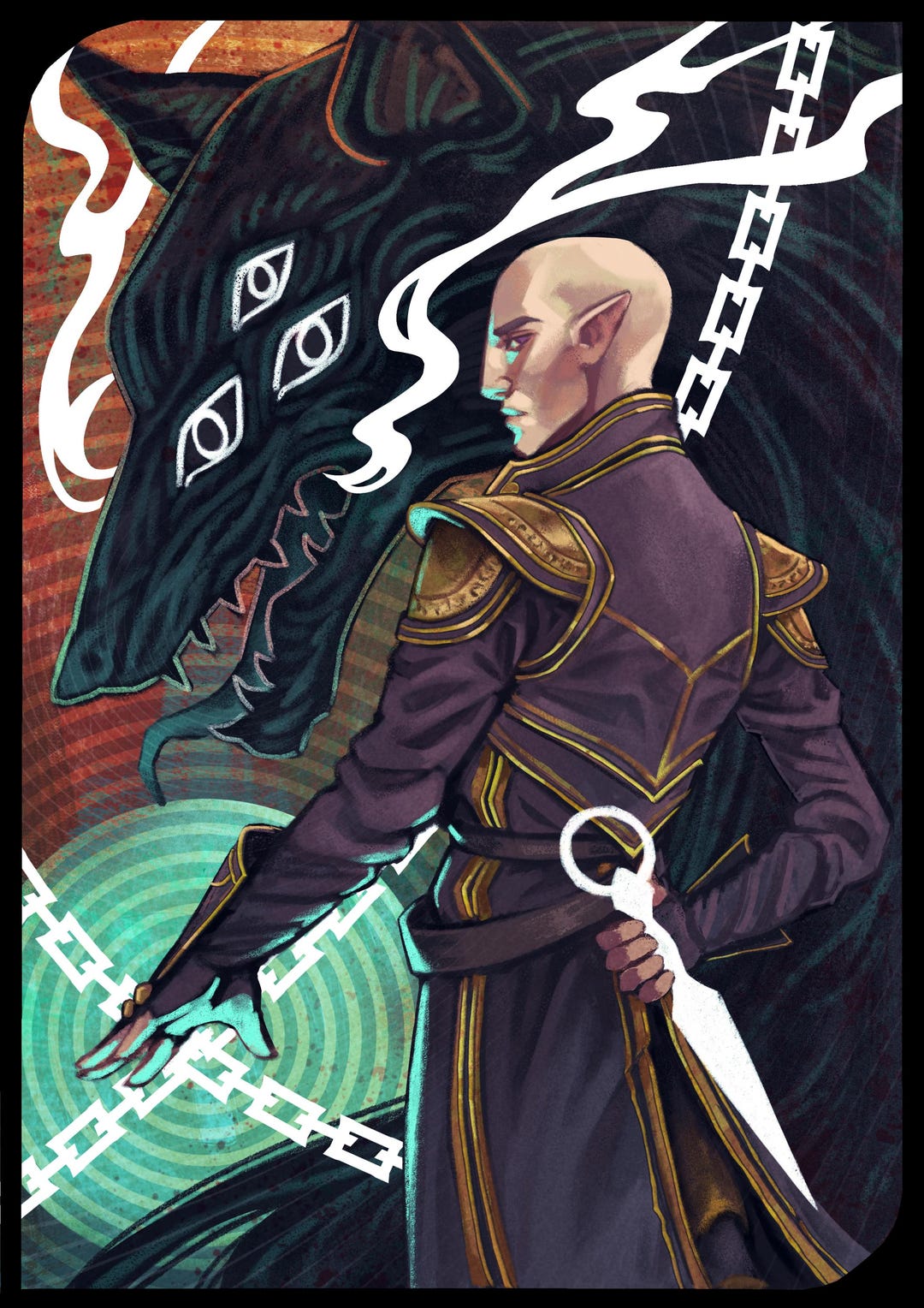Solas Dragon Age Tarot Inspired Poster Art Print A6/A5 (DATV) - Etsy