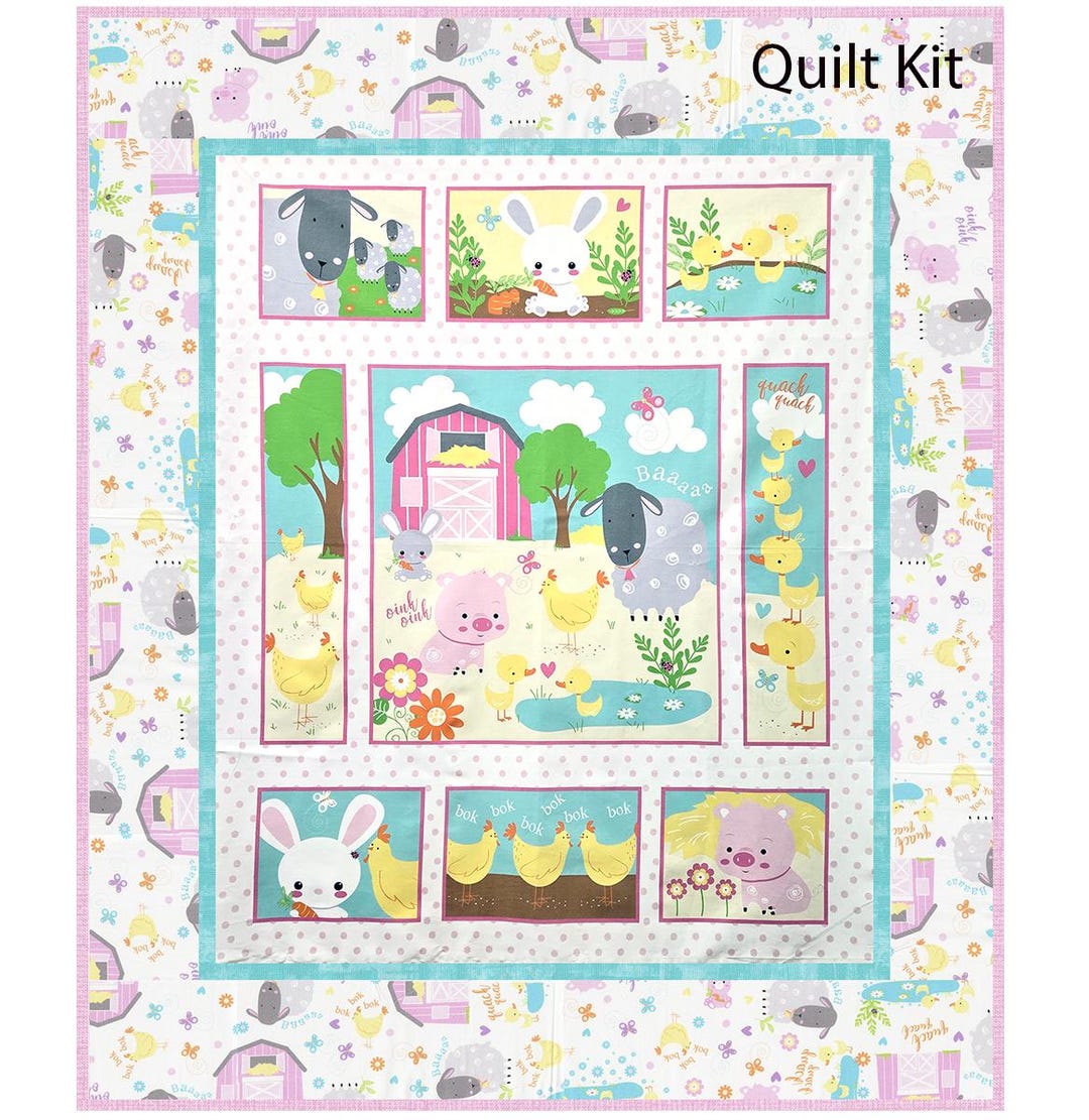 Wee Ones Barn Animals "quilt Sew Easy" Baby Quilt Kit - Etsy