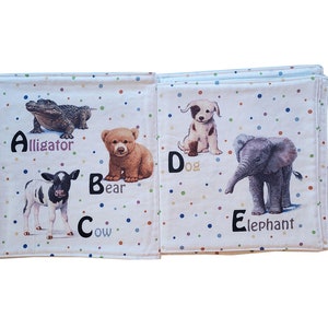 A to Z Alphabet Animals Soft Book Panel | Etsy
