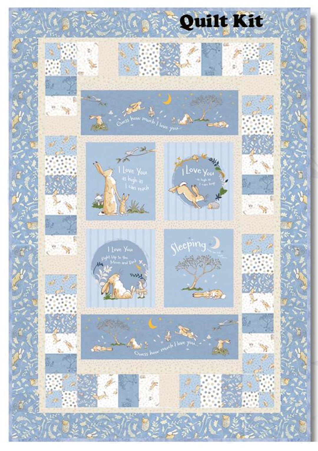 Bunny Love Baby Quilt Kit - Etsy