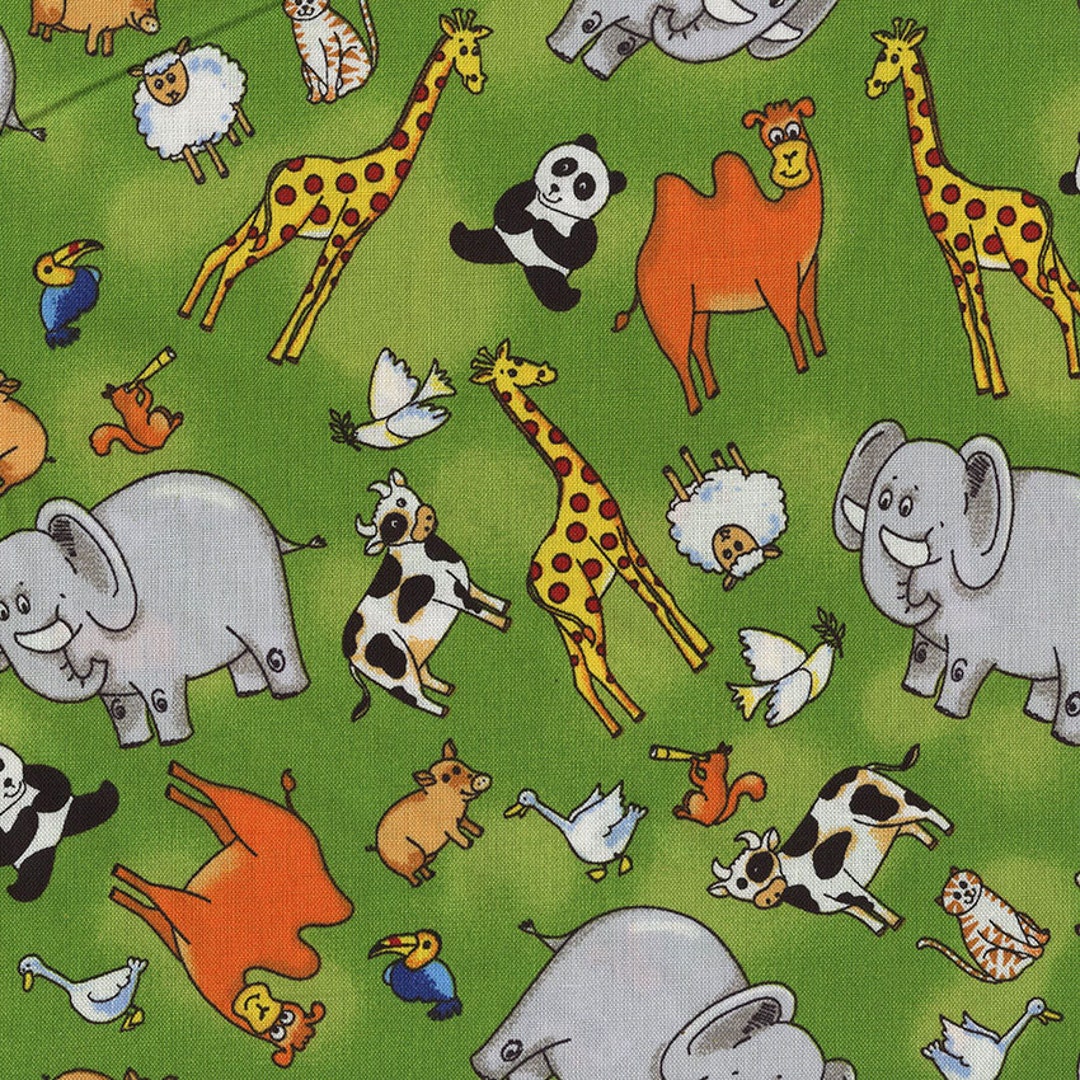 Two by Two Noah's Animals Fabric Group by Fabri-quilt, Inc. - Etsy