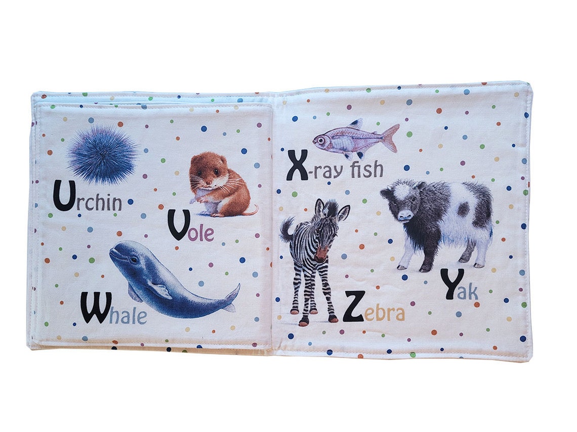 A to Z Alphabet Animals Soft Book Panel | Etsy