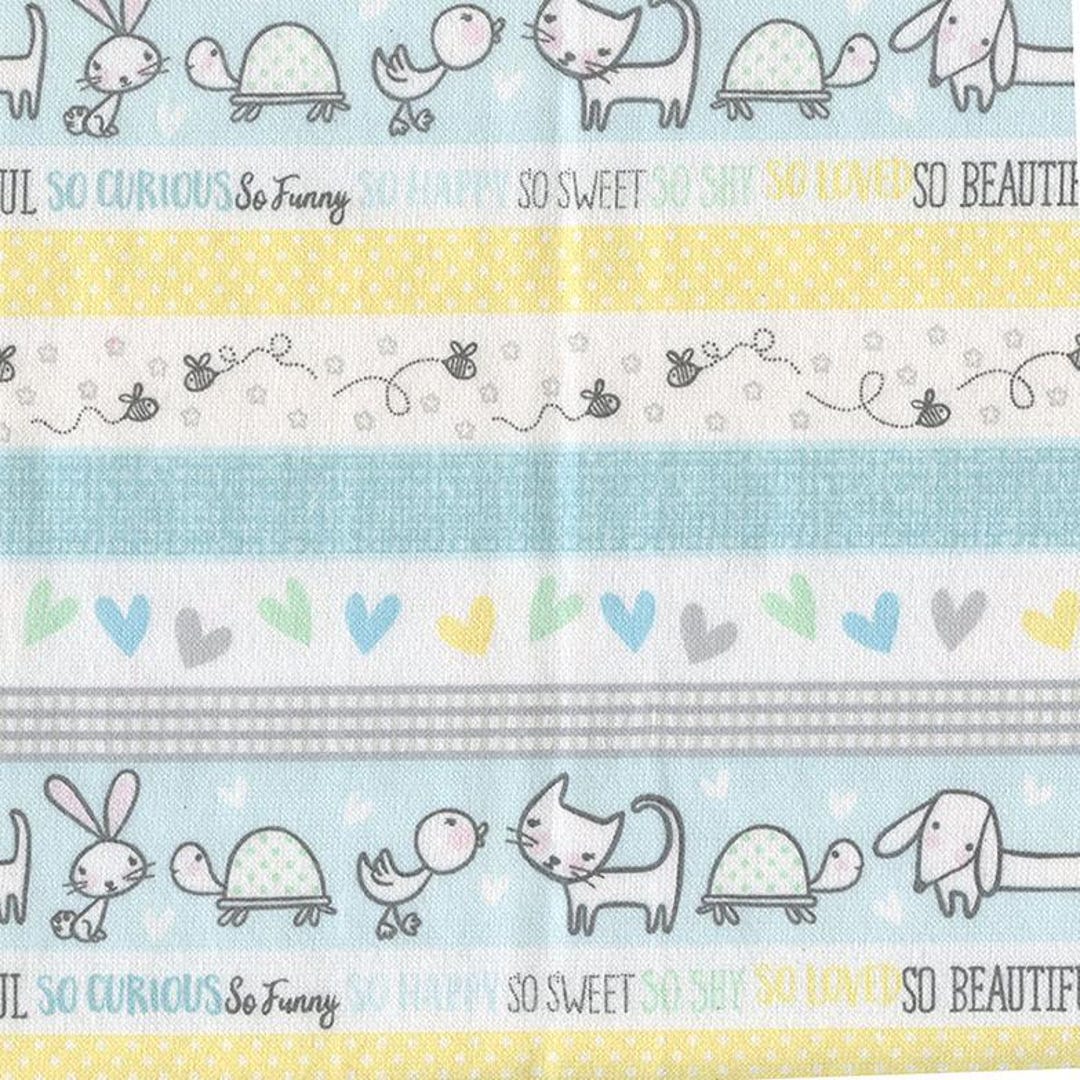 DOODLE BABY FLANNEL: Multi Stripe by Benartex Designer Fabric - Etsy