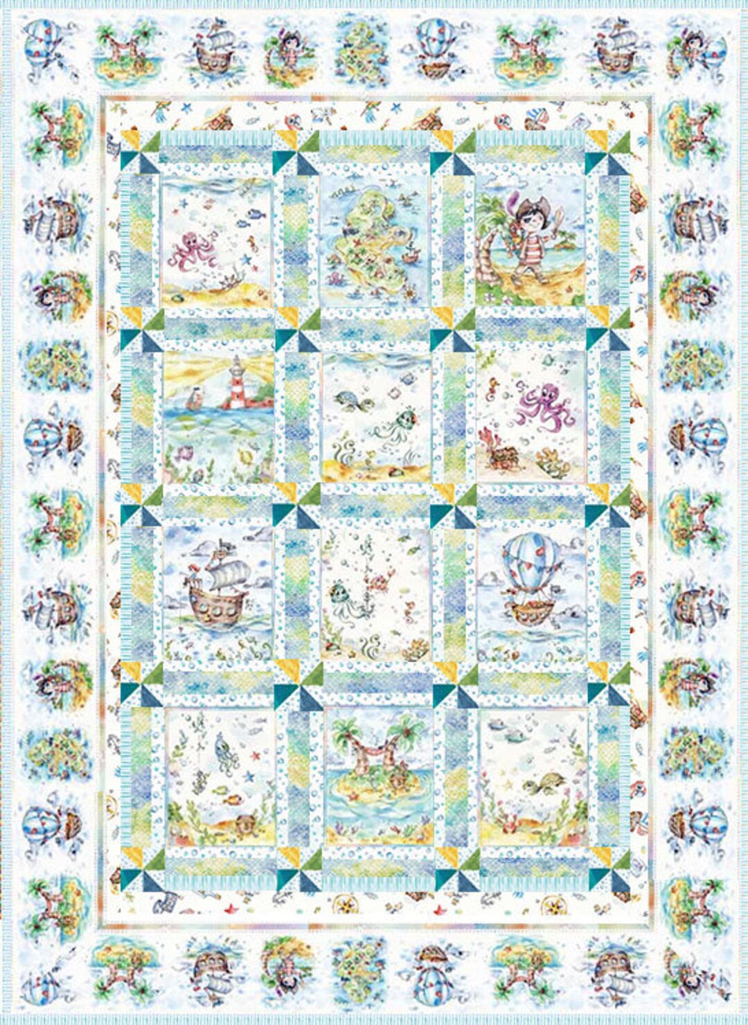 Enchanted Seas Pirates Quilt Kit - Etsy