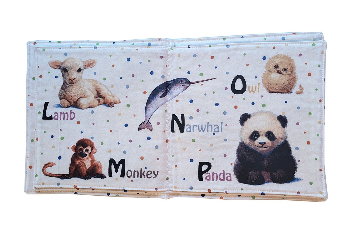 A to Z Alphabet Animals Soft Book Panel | Etsy