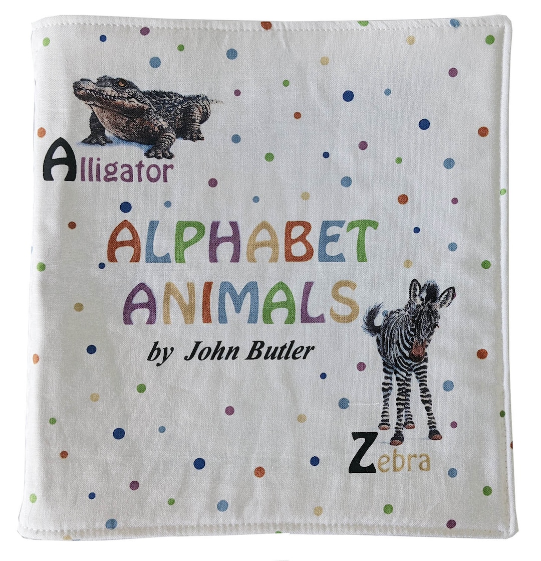 A to Z Alphabet Animals Soft Book Panel - Etsy Hong Kong