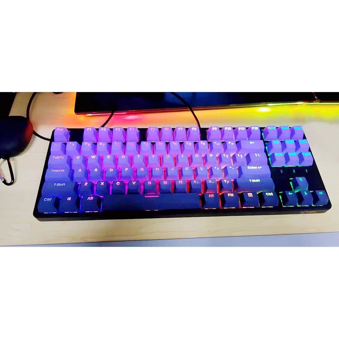 Purple Keycaps Set Oem Keycaps Set 87 104 108 Keycaps - Etsy