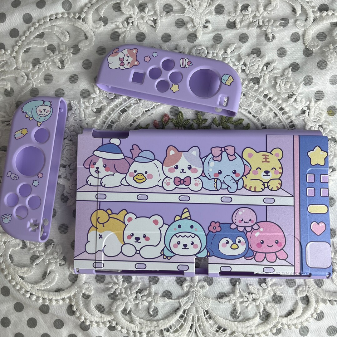 Purple Switch Oled Case Cute Switch Oled Shell Nintendo - Etsy