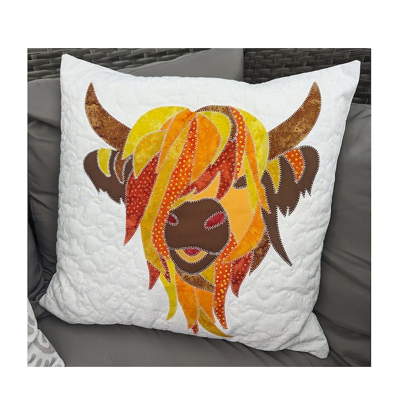 Highland Cow Applique Pattern - Etsy