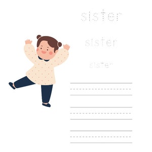 I Love My Family Handwriting Practice - Etsy