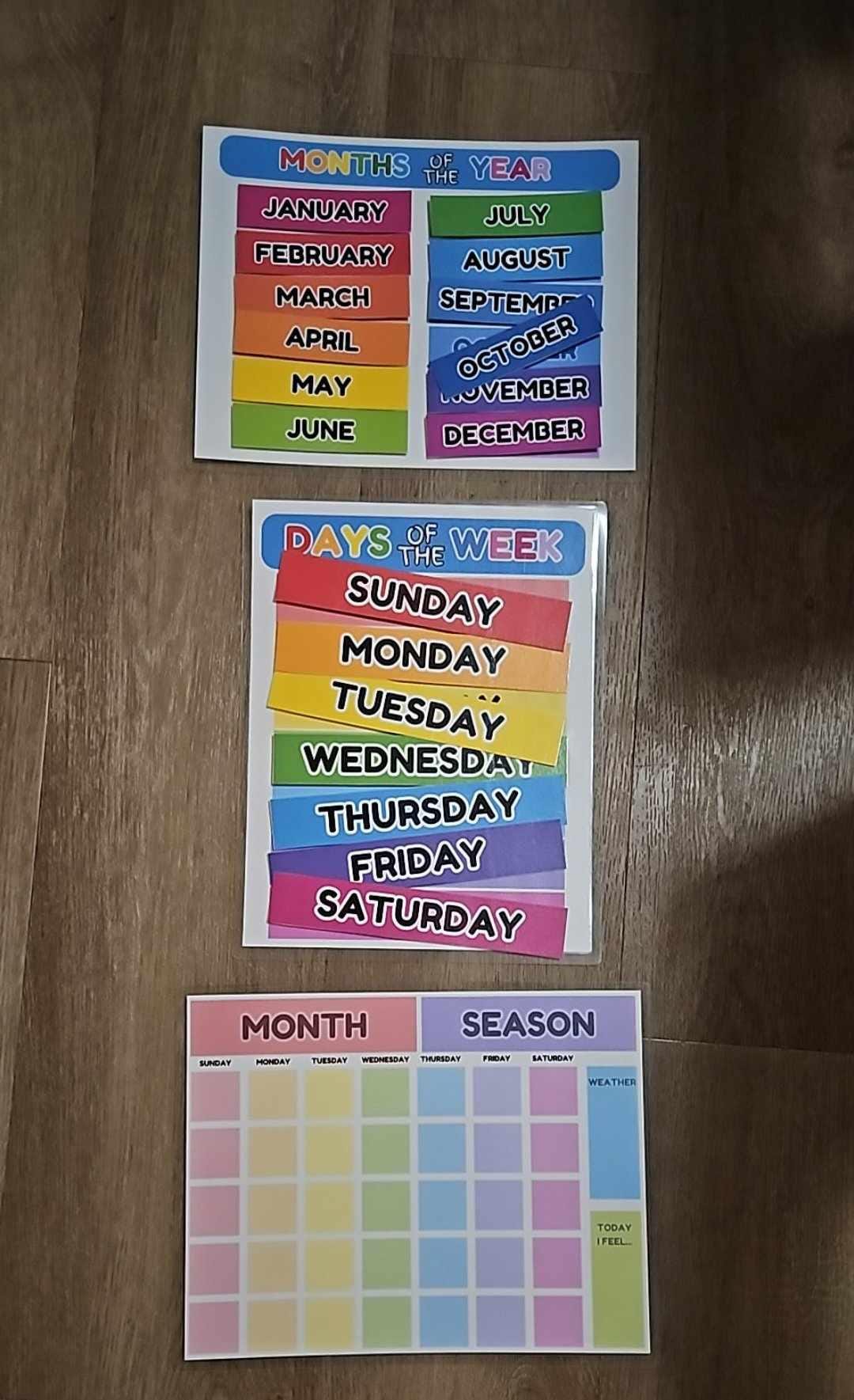Calendar, Days of the Week, Months of the Year Busy Book Charts - Etsy