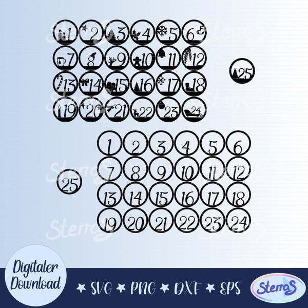 Advent Numbers - Etsy