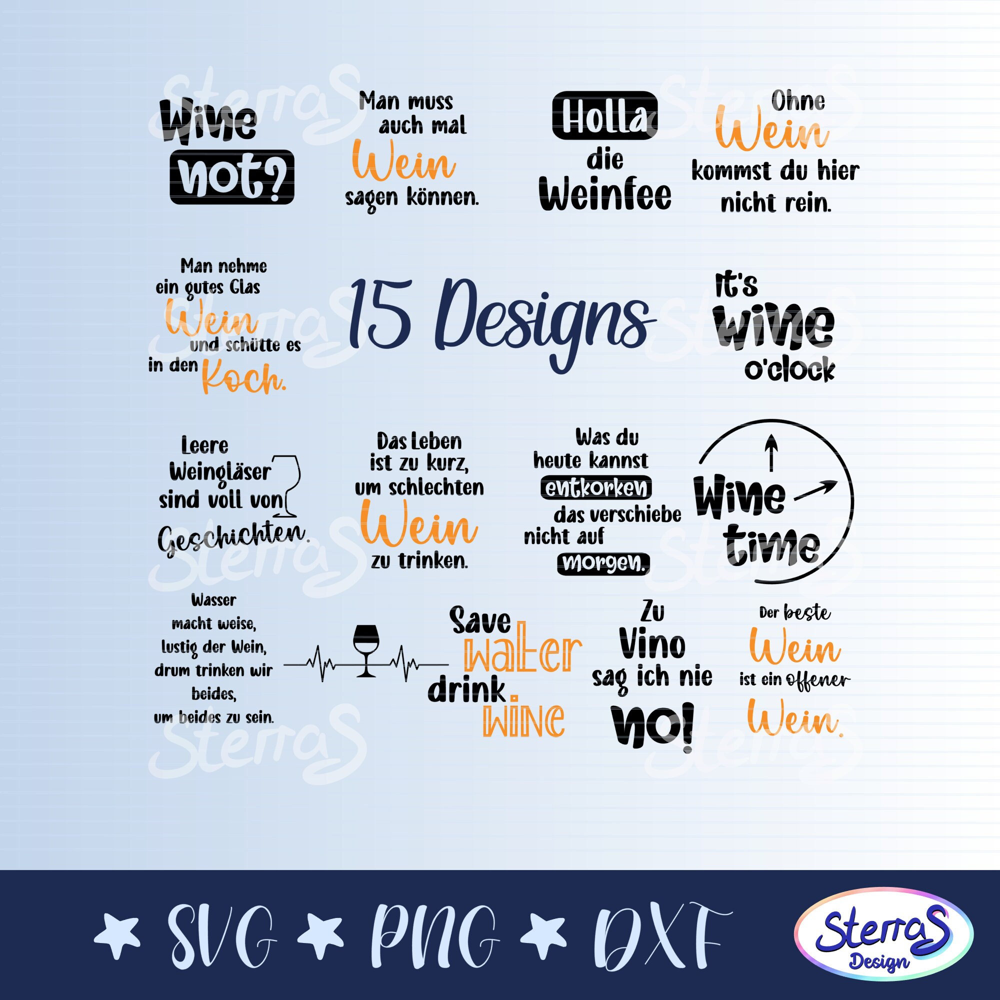 Plotterdatei Sprüche Wein in SVG DXF PNG Deutsch - Etsy Schweiz